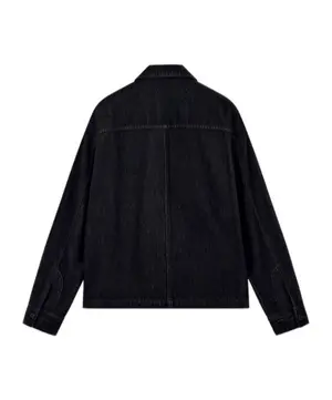 Emporio Armani Denim Jacket With Flocked Lettering Signature Capsule