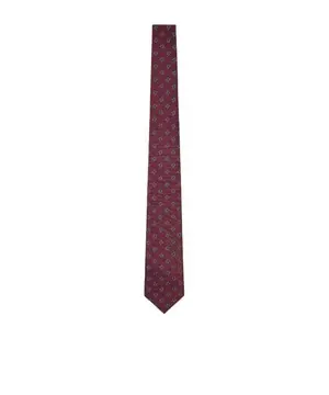 Emporio Armani Geometric Jacquard Neck Tie - Red