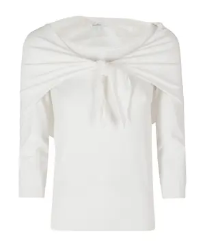 Max Mara Boat-neck Knit Top - Bianco