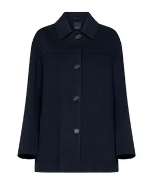 Max Mara Smmgiugno Button-up Coat - Navy