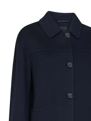 Max Mara Smmgiugno Button-up Coat - Navy