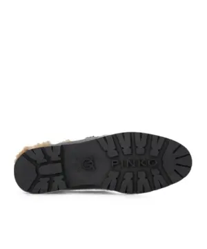 Pinko Shearling-lined Leather Mules