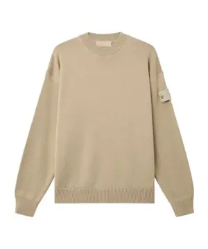 Stone Island Logo-patch Ribbed-trim Sweater
