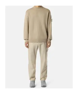 Stone Island Logo-patch Ribbed-trim Sweater