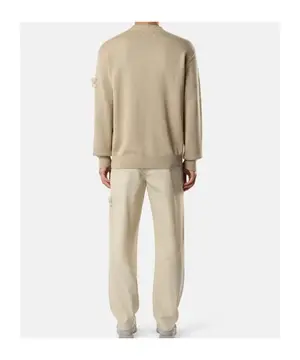 Stone Island Logo-patch Ribbed-trim Sweater
