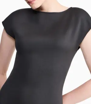 Giorgio Armani Dress Short-sleeved Sheath In Double-stretch Virgin Wool