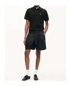 Kenzo Jumping Tiger Embroidered Slim Polo Shirt - Black
