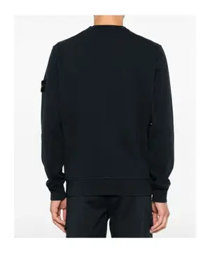 Stone Island Crewneck Sweatshirt With Logo Patch - Navy