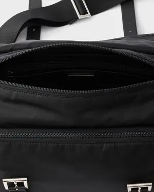 Prada Quilted Re-nylon Shoulder Bag With Saffiano Trim