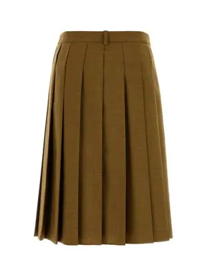 Prada Pleated Midi Skirt