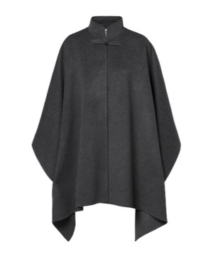 RÓHE Stand-collar Cape - Grey