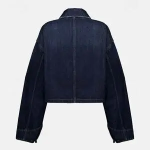 Prada Zip-up Denim Jacket With Patch Pockets