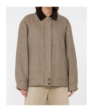 Max Mara Houndstooth Overshirt Jacket - Brown