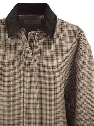 Max Mara Houndstooth Overshirt Jacket - Brown