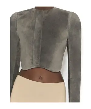 Alaïa Suede Goatskin Tailored Jacket