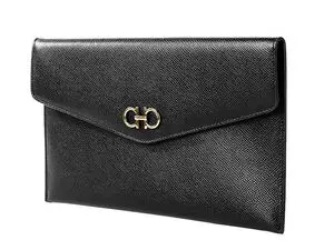 FERRAGAMO Logo Clamshell Clutch