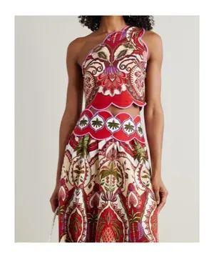 Farm Rio Odara One-shoulder Scalloped Top