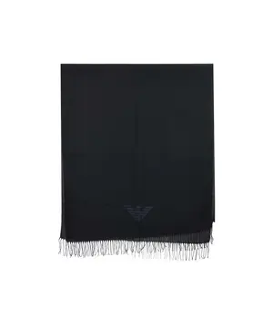 Emporio Armani Logo-printed Fringed Scarf