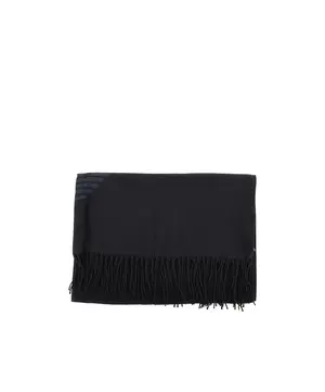 Emporio Armani Logo-printed Fringed Scarf