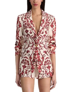 Alice + Olivia Macey Fitted Notched Lapel Blazer - Winding Road