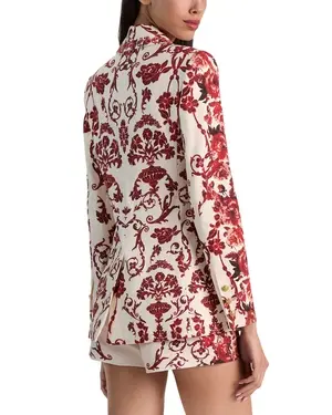 Alice + Olivia Macey Fitted Notched Lapel Blazer