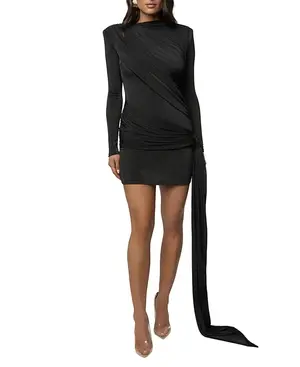 JLUXLABEL Moments Draped Mini Dress - Black