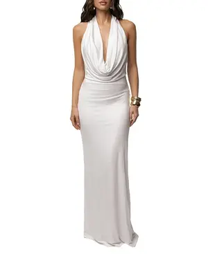 JLUXLABEL Lunara Cowl Maxi Dress - Cream