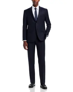 Canali Sienna Banker Stripe Regular Fit Suit - Navy