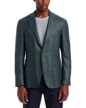 Canali Kei Trim Fit Tonal Plaid Sport Coat