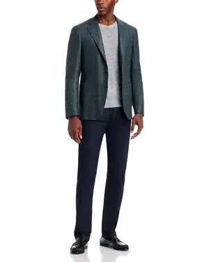Canali Kei Trim Fit Tonal Plaid Sport Coat