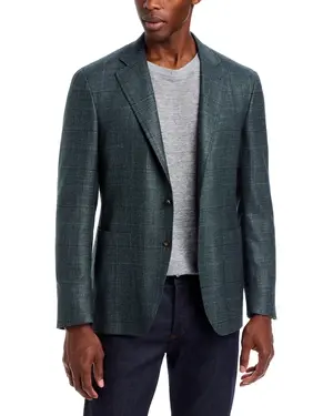 Canali Kei Trim Fit Tonal Plaid Sport Coat