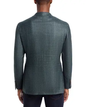 Canali Kei Trim Fit Tonal Plaid Sport Coat