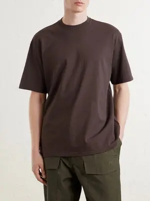 A.PRESSE Heavy Weight Cotton-jersey T-shirt - Brown