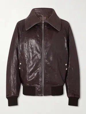 Rick Owens Dracuflight Leather Jacket - Brown