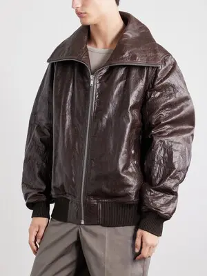 Rick Owens Dracuflight Leather Jacket - Brown