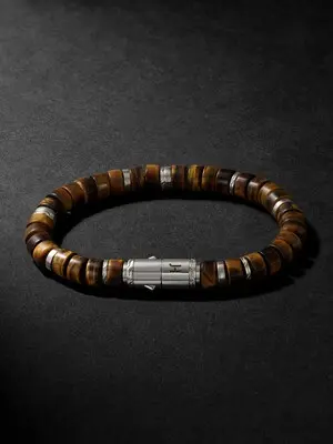 John Hardy Sterling Silver And Tiger Eye Beaded Bracelet - Brown