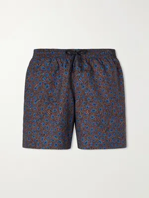 Dries Van Noten Printed Swim Shorts - Brown