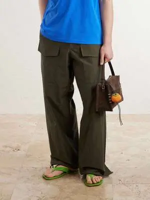 JW Anderson Leaf Logo-debossed Leather Sandals