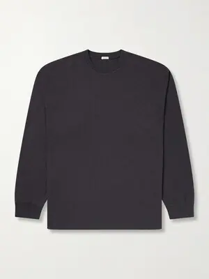 A.PRESSE Cotton And Cashmere-blend T-shirt - Gray
