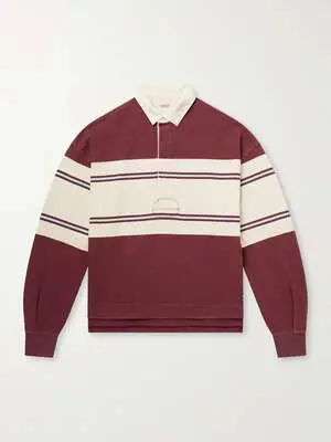 Kapital Big Striped Cotton-jersey Polo Shirt