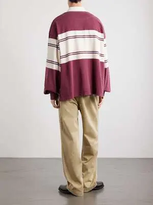 Kapital Big Striped Cotton-jersey Polo Shirt