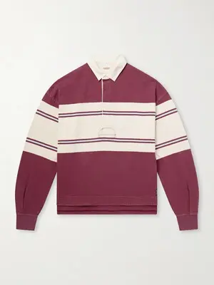 Kapital Big Striped Cotton-jersey Polo Shirt