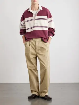 Kapital Big Striped Cotton-jersey Polo Shirt