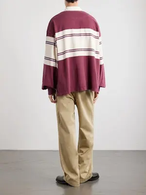 Kapital Big Striped Cotton-jersey Polo Shirt
