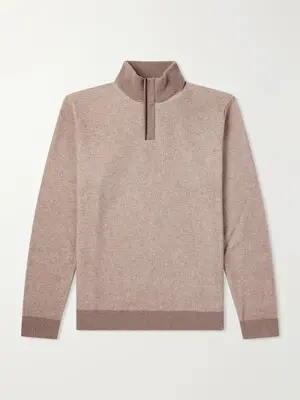 SLOWEAR Slowear - Virgin Wool Half-Zip Sweater - Men - Neutrals  Neutrals