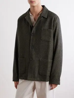 Massimo Alba Florida Herringbone Wool And Cashmere-blend Blazer