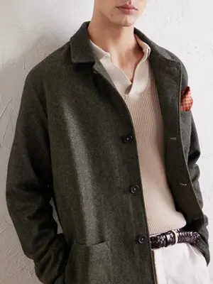 Massimo Alba Florida Herringbone Wool And Cashmere-blend Blazer