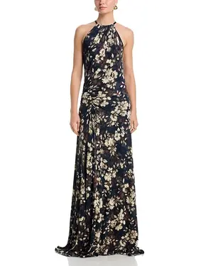 Simkhai Cerin Halter Maxi Dress - Black Multi