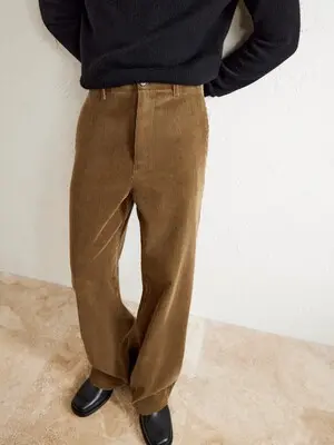 JIL SANDER Wide-leg Cotton Corduroy Trousers