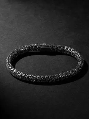 John Hardy Icon Sterling And Black Rhodium Bracelet - Silver